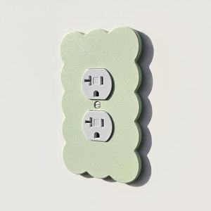 Pastel Green Cloud 1-gang Single Outlet Cover Custom Design Replacement ...