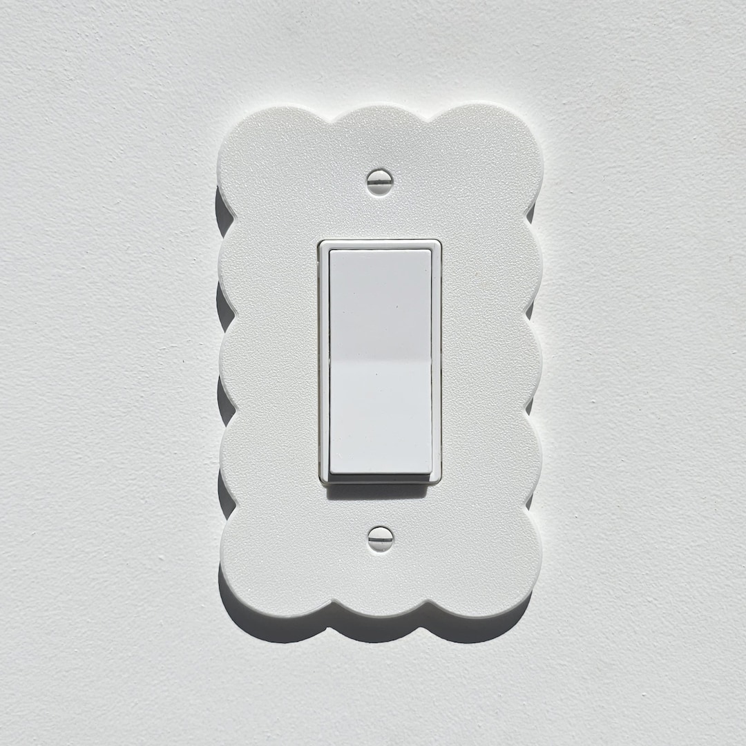 Pastel White Cloud Light Switch Cover Single Rocker Custom Design ...