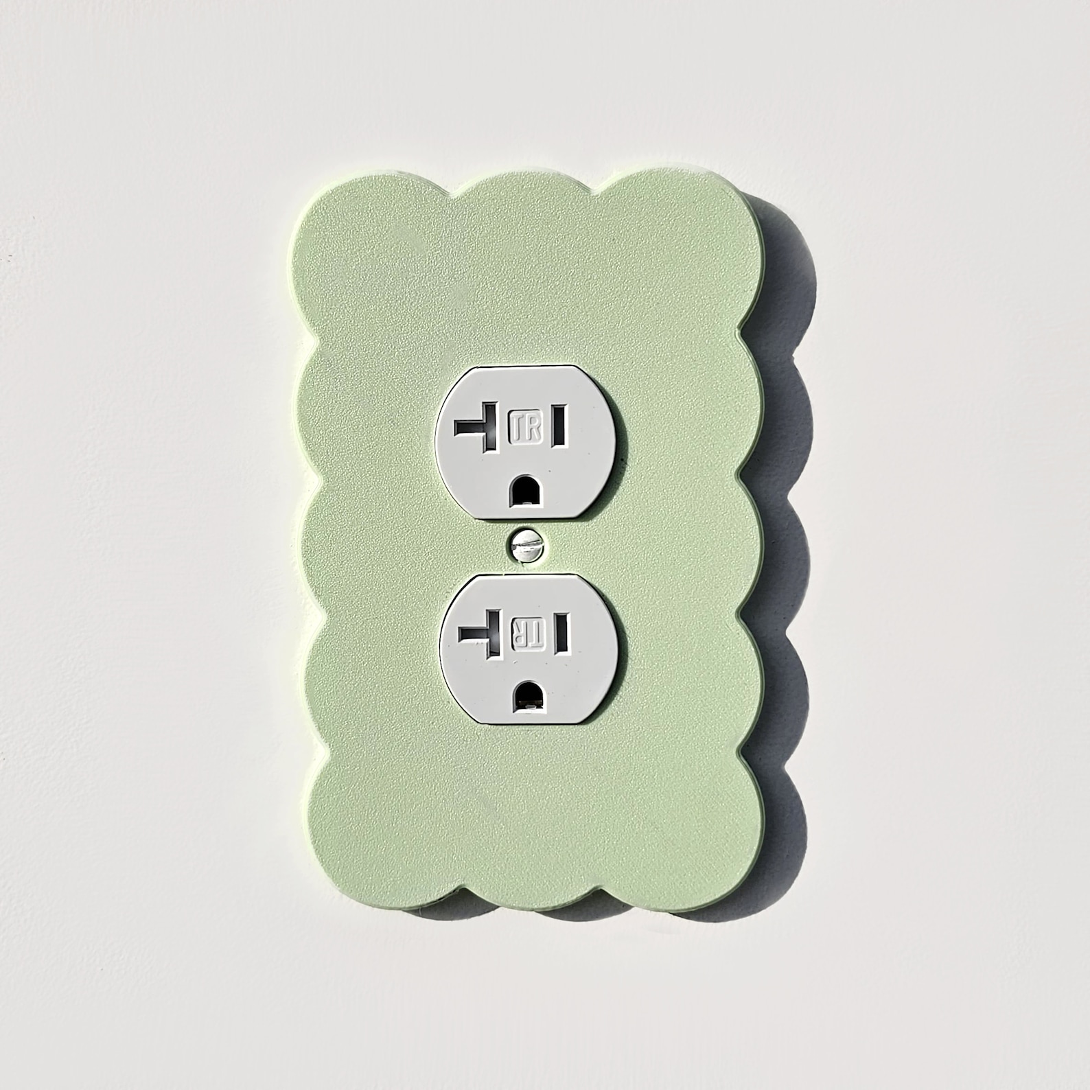 Pastel Green Cloud 1-gang Single Outlet Cover Custom Design Replacement ...