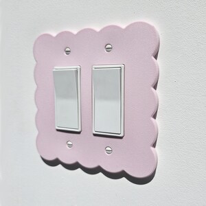 Pastel Pink Cloud Light Switch Cover Double Rocker Custom Design ...