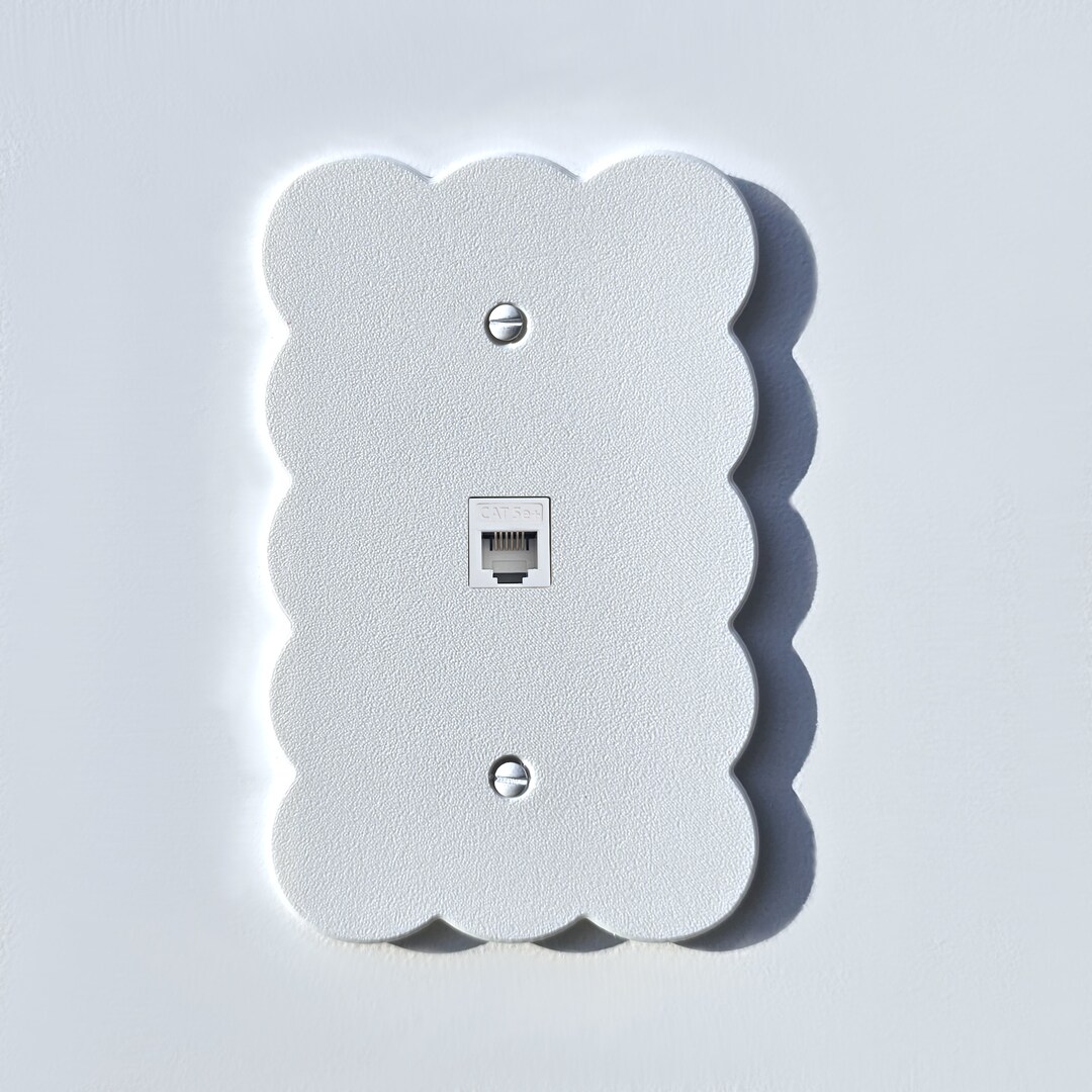 Pastel White Cloud 1-gang Single Data Cable Jack Cover Custom Design ...