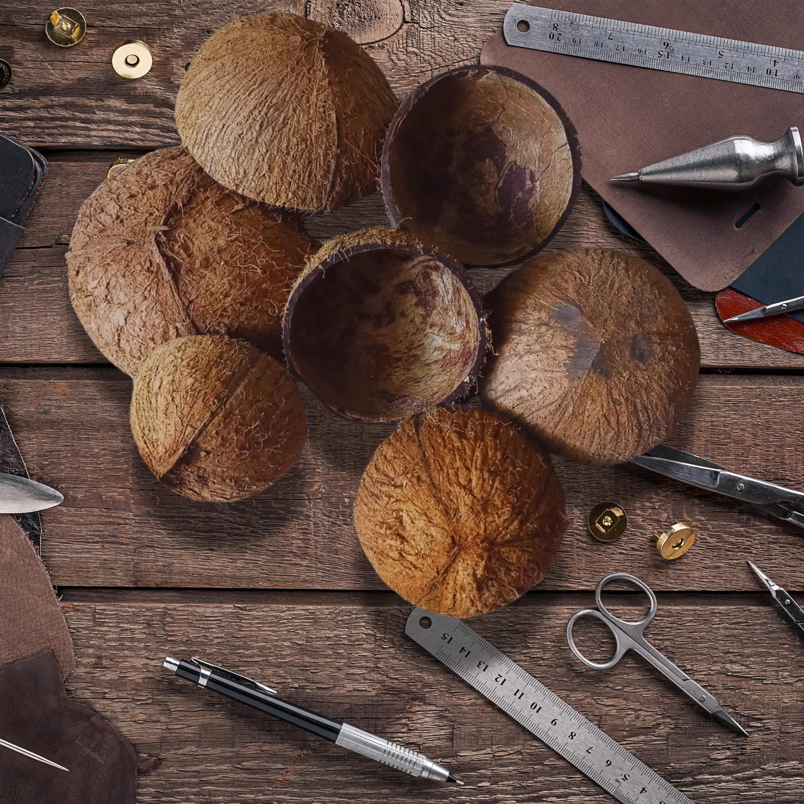 Natural Coconut Shell Halves in Bulk for Candles, Coconut Bowls, Beads ...
