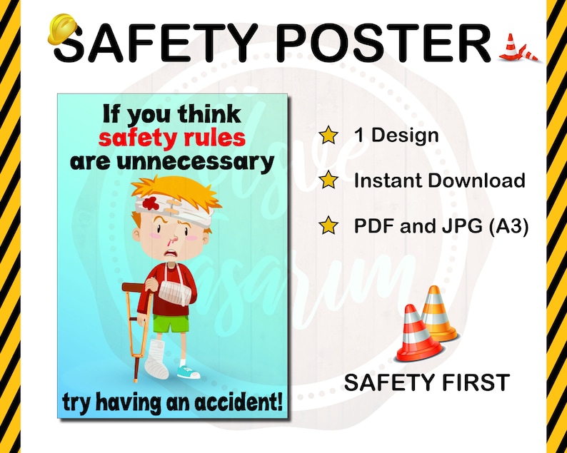Workplace Safety Poster | Safety Poster Printable | Safety Poster for ...