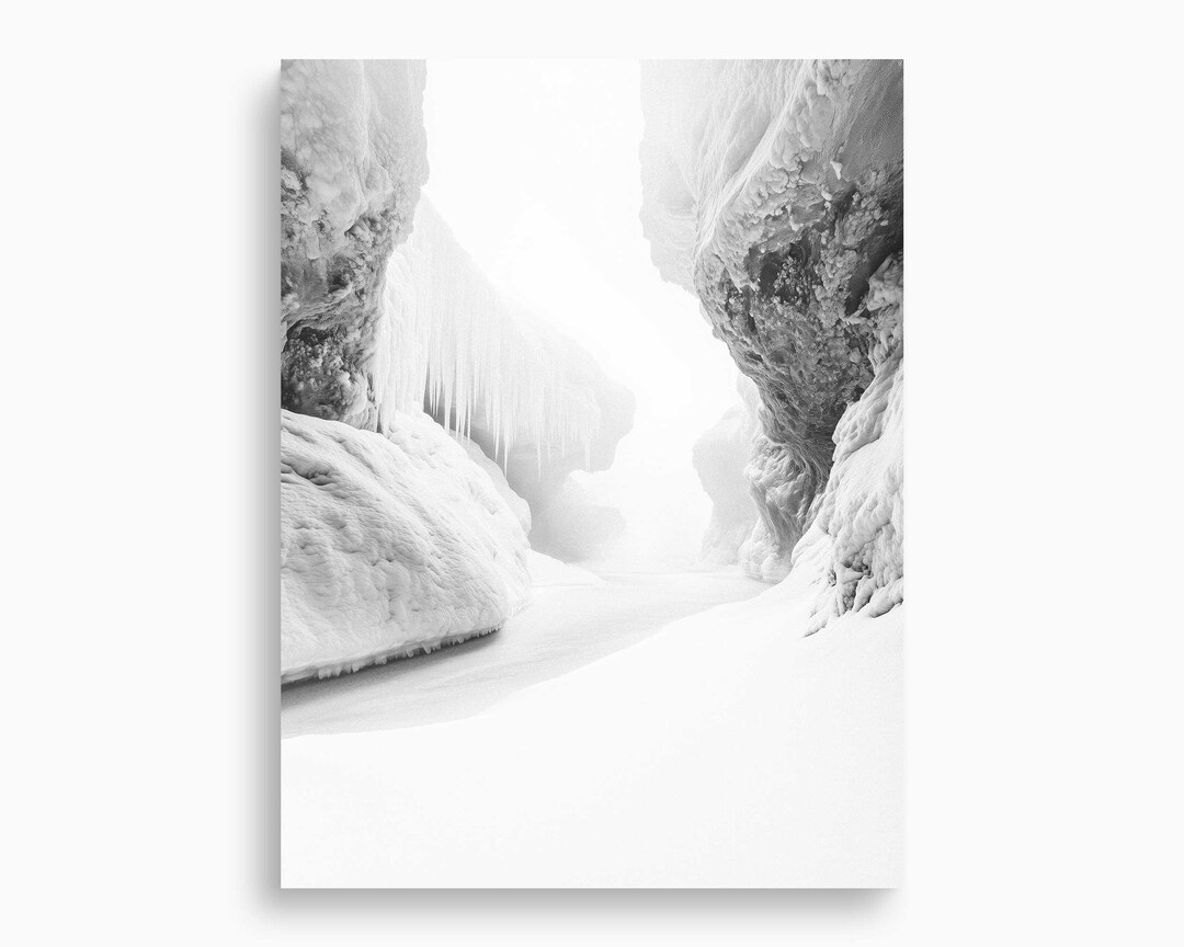 BW Fine Art Photo of Italy's Blue Grotto in Winter. Downloadable Print ...