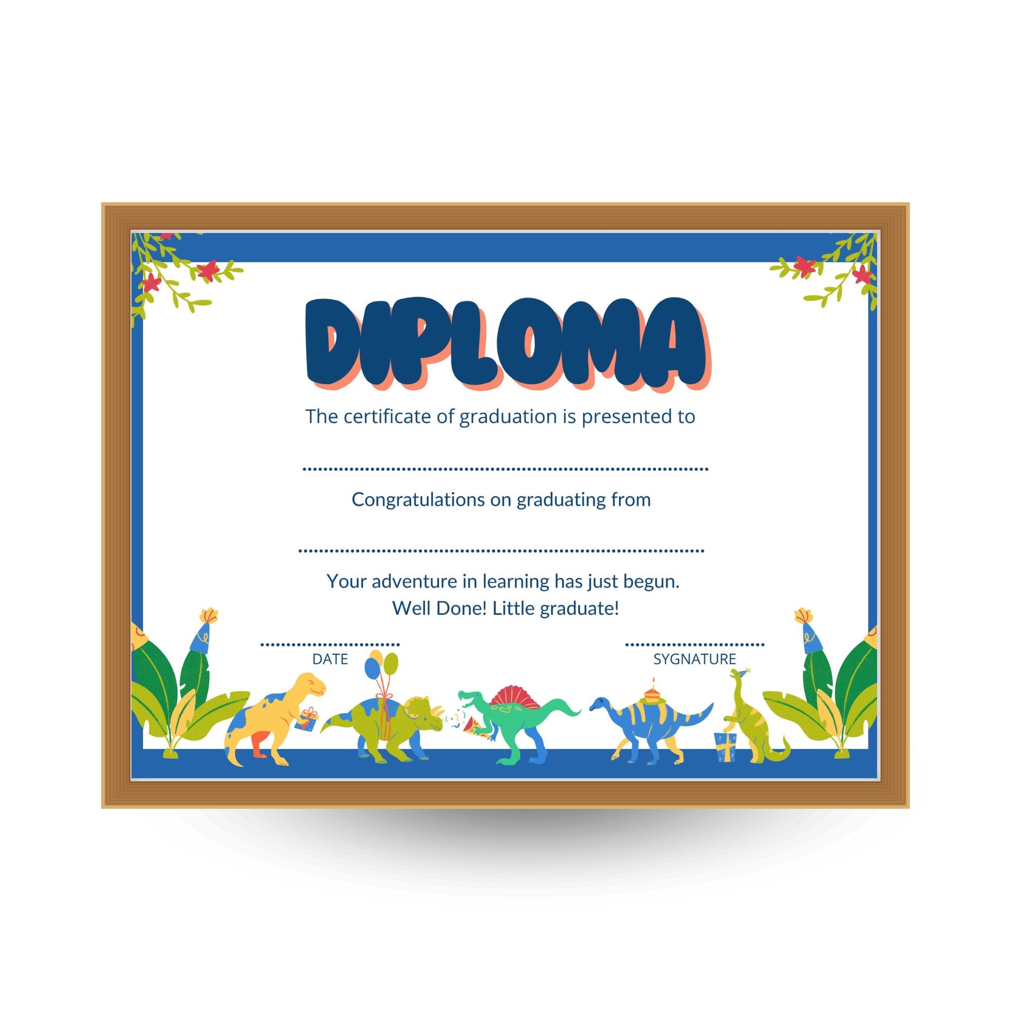 Editable Preschool Certificate, Kindergarten Diploma, Preschool ...