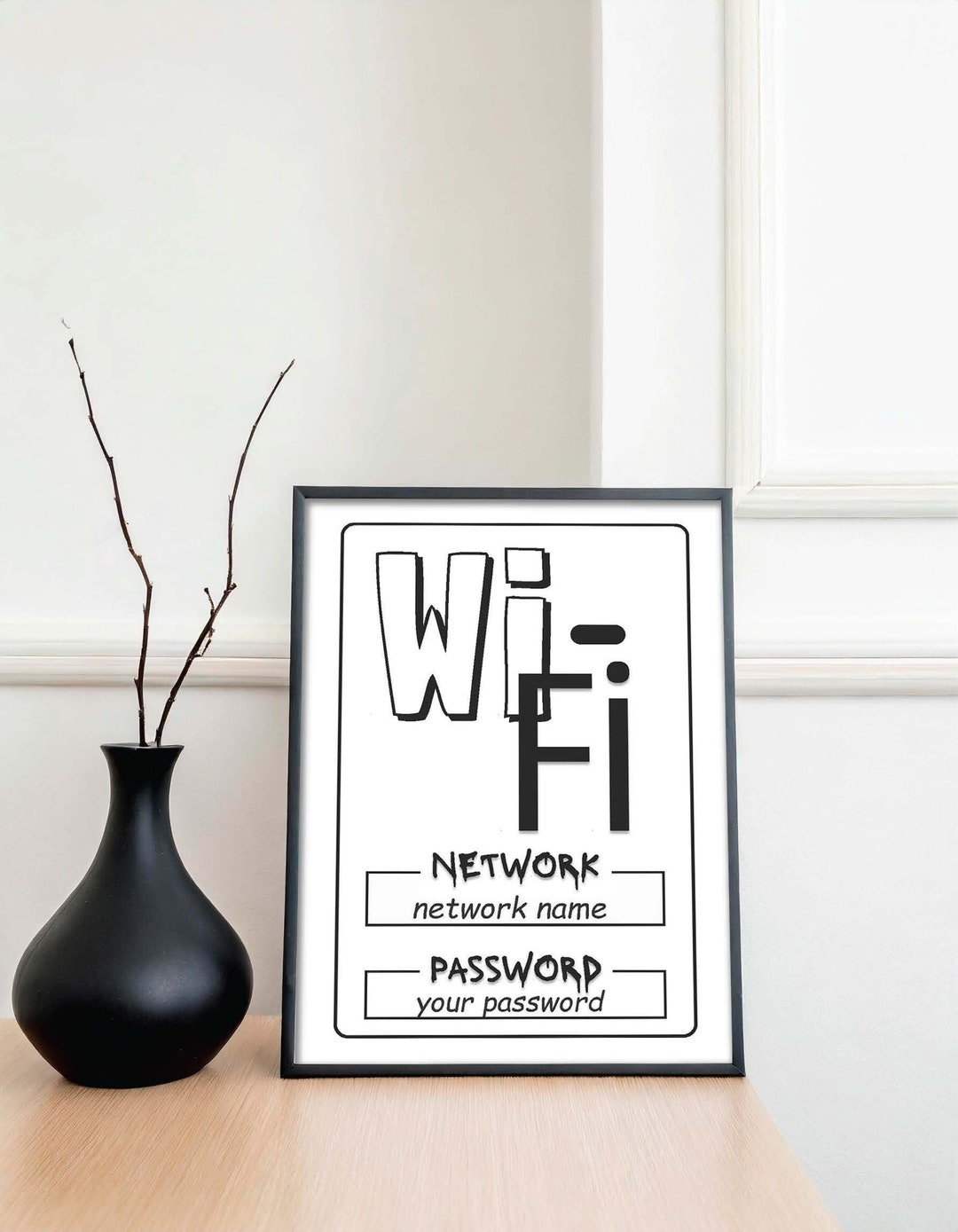 Wifi Password Sign PDF Wifi Sign Home Party Hotel Сafe Wifi Printable ...