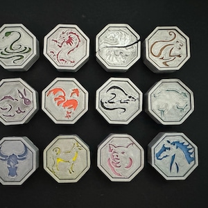 Jackie Chan Adventures 12 Magic Talismans 33mm/1.3 in Wide and 7.6mm/0 ...