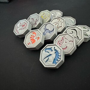 Jackie Chan Adventures 12 Magic Talismans 33mm/1.3 in Wide and 7.6mm/0 ...