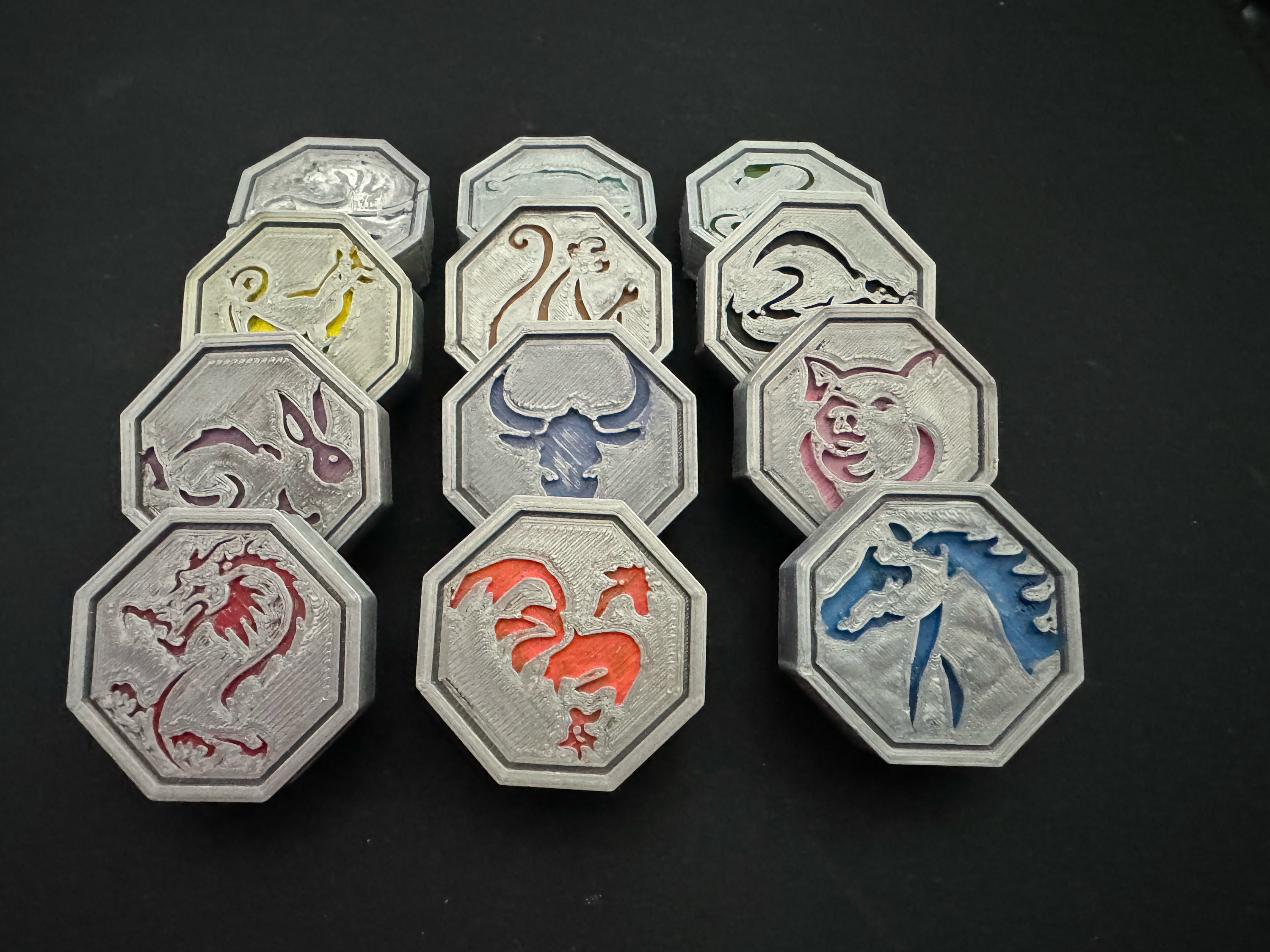 Jackie Chan Adventures 12 Magic Talismans 33mm/1.3 in Wide and 7.6mm/0 ...