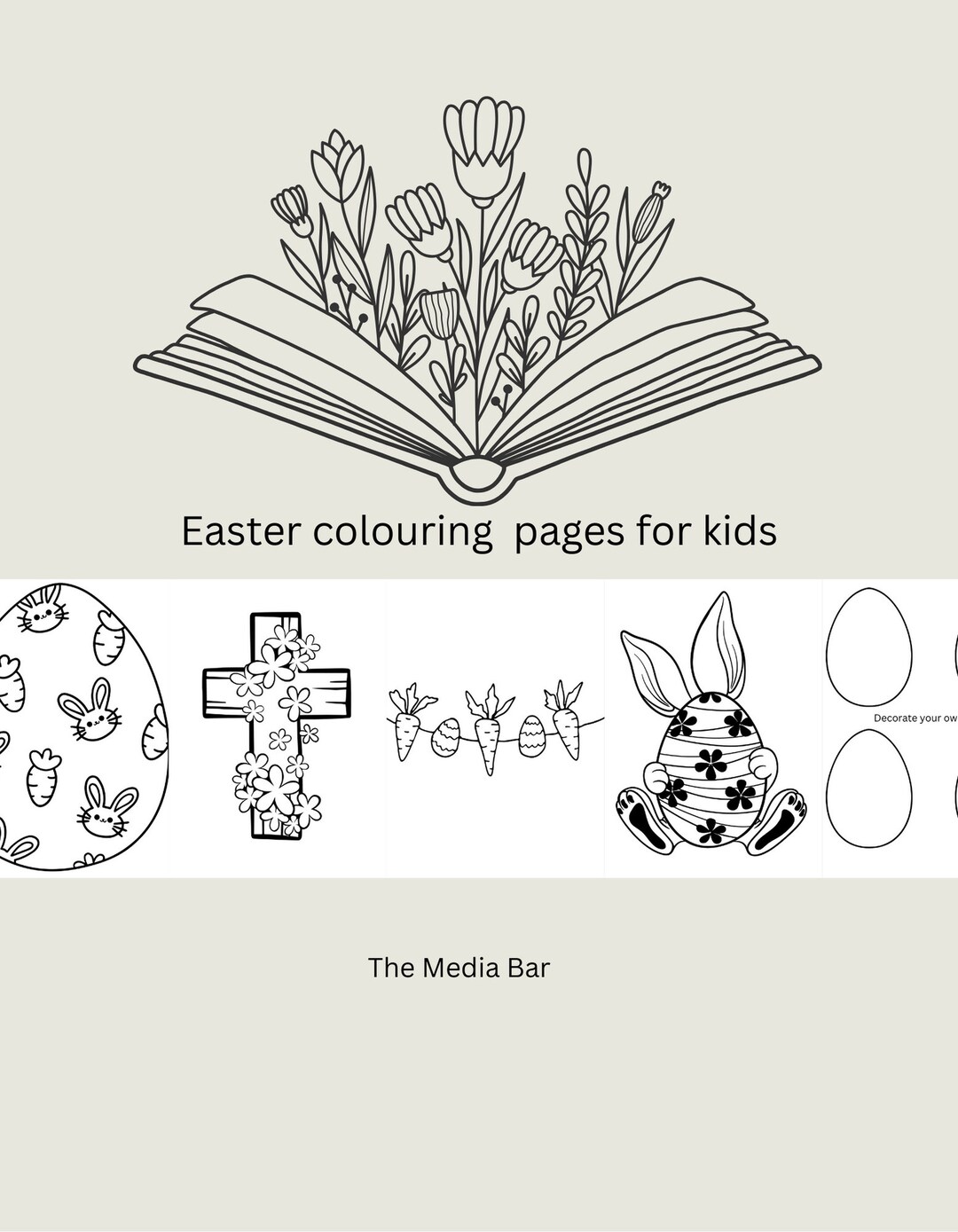Kids Easter Colouring Bundle Printable - Etsy
