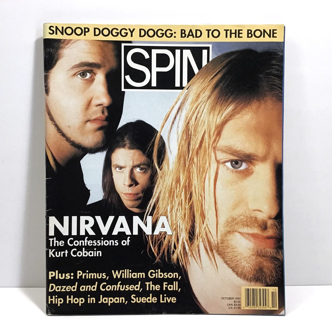 Nirvana - Vintage Spin Magazine October 1993 - Kurt Cobain, Snoop Dogg ...