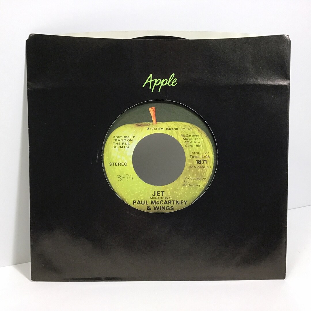 Paul Mccartney & Wings Jet / Let Me Roll It Vintage 1973 Apple Records ...