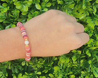 Tropical Popsicle Colorful Preppy Bracelets Heishi Bracelet Summer Bracelets Gifts for Her Clay ...