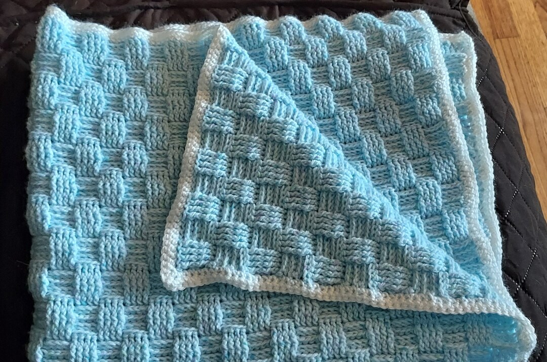 Blue Baby Blanket - Etsy