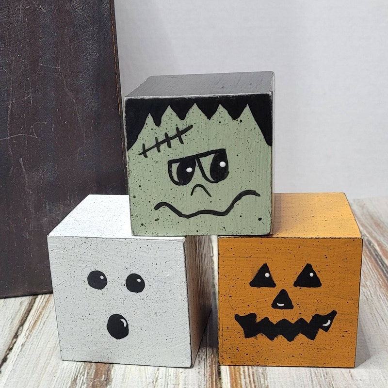 Halloween Blocks - Etsy
