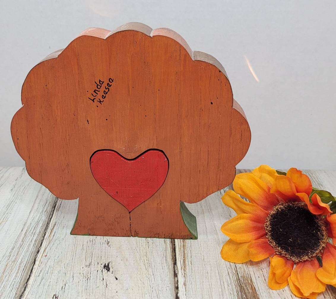 Handmade Whimsical Block Turkey, Wood Turkey Block, Thanksgiving Decor ...