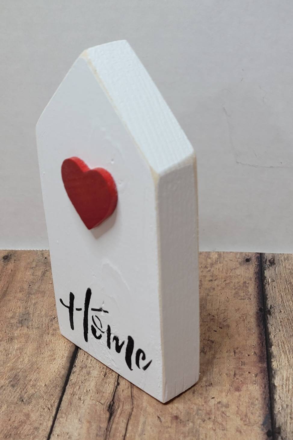 Decorative Home Block, Wood Home Block, Tiered Tray Decor, Rustic Tier ...