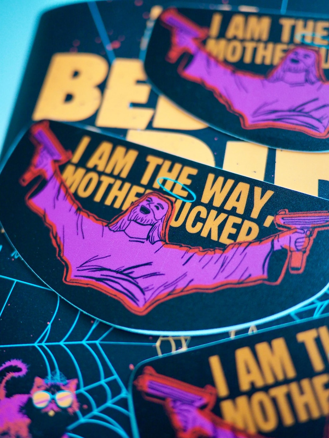 Dungeon Crawler Carl Merch, I Am the Way Sticker, Uzi Jesus, Free US ...