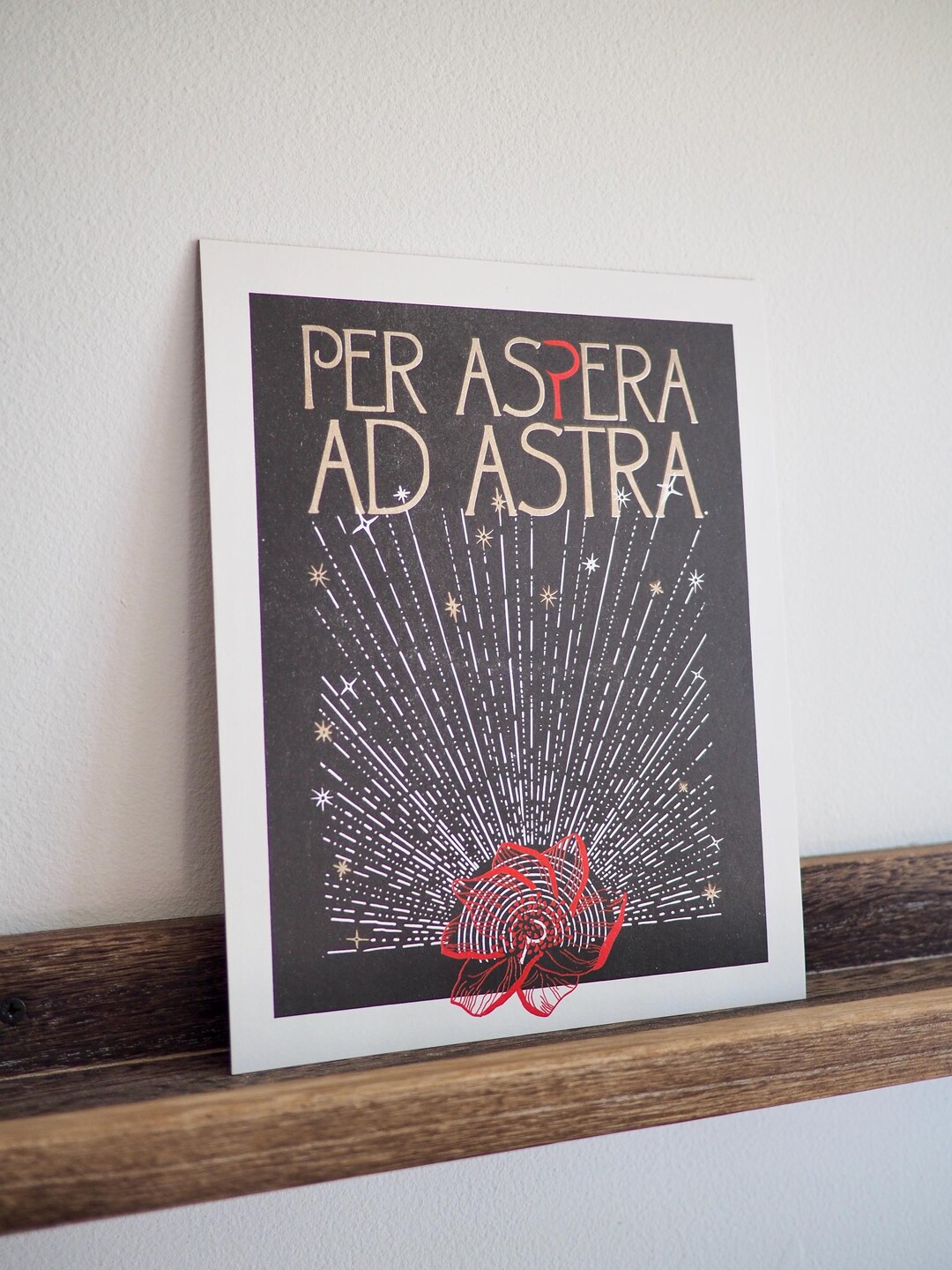 Risograph Print, Red Rising Merch, per Aspera Ad Astra, 8x10 Inches - Etsy