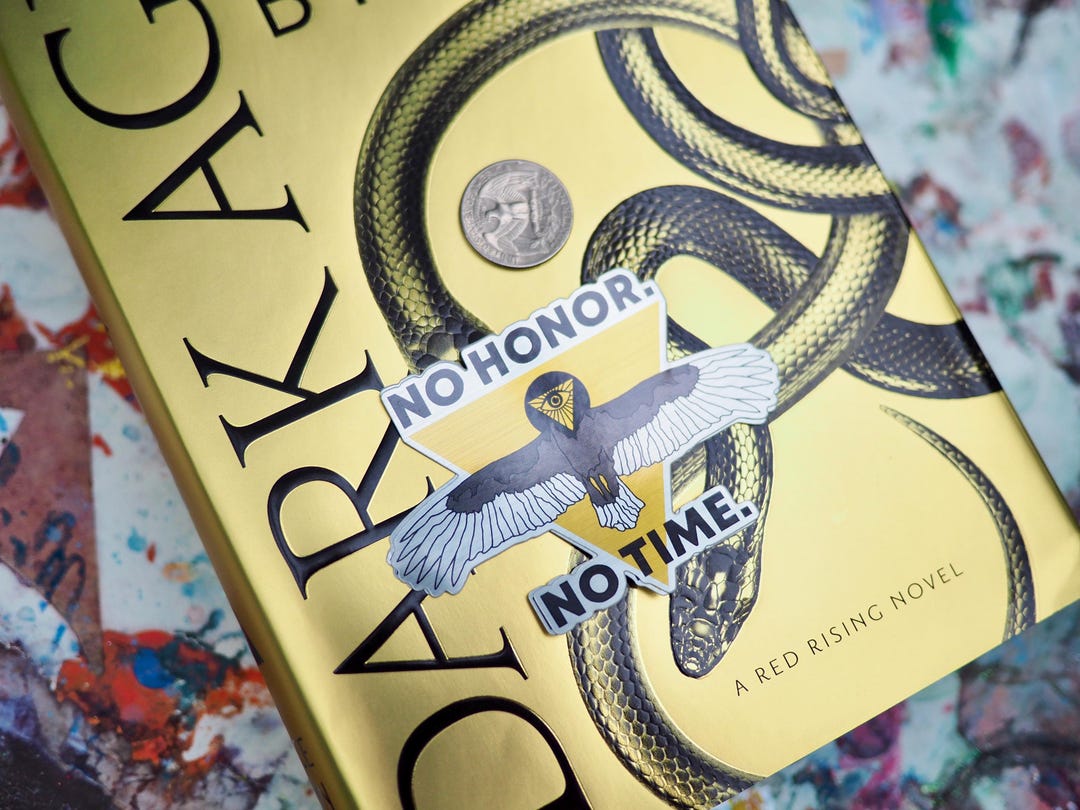 Red Rising Merch, No Honor No Time Sticker, Lysander, Metallic, Free US ...