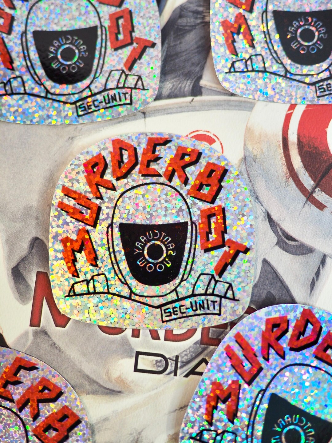 Murderbot Diaries Merch, Sanctuary Moon, Glitter Sticker, 2.5”, Free US ...