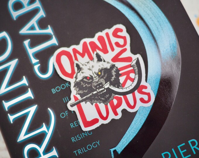 Red Rising Merch, Omnis Vir Lupus Sticker, Matte Holographic, Free US ...