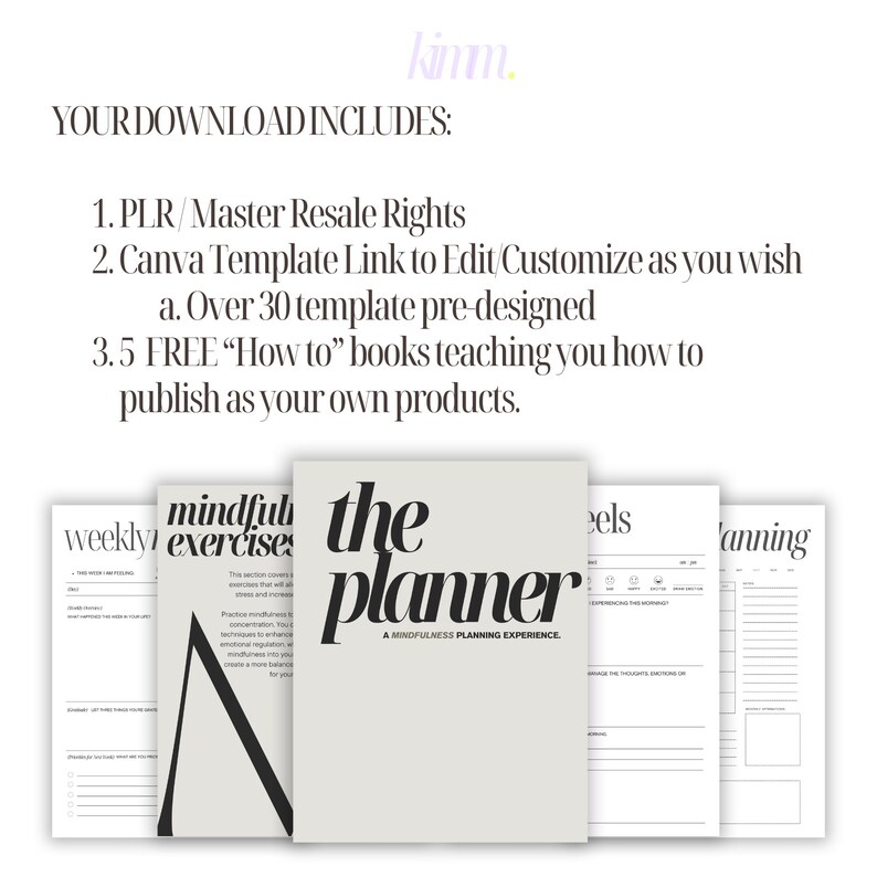MMR PLR Digital Planner, Canva Template, Resellable Planners for ...