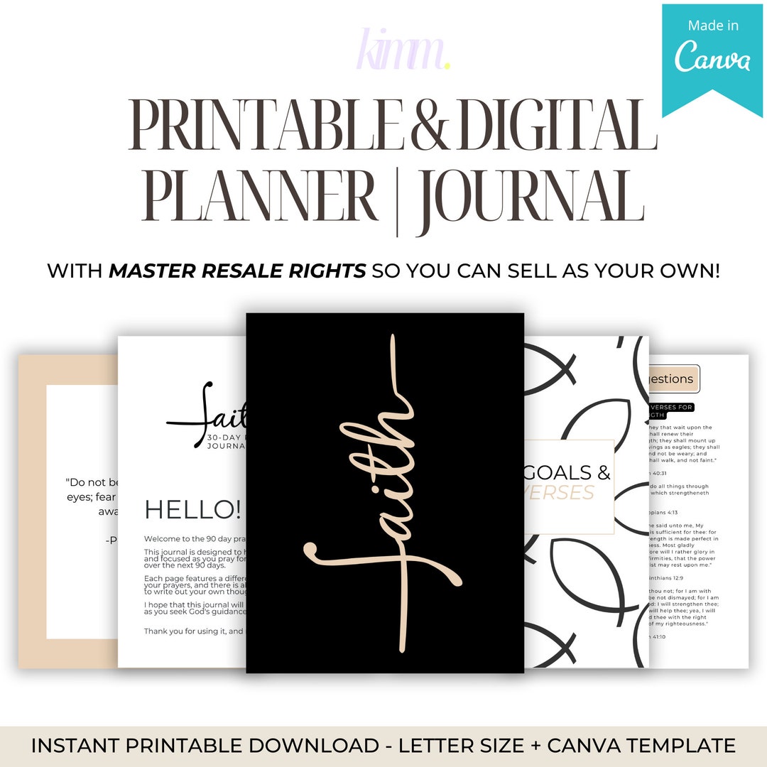 MMR PLR Digital Planner, Canva Template, Resellable Planners for ...