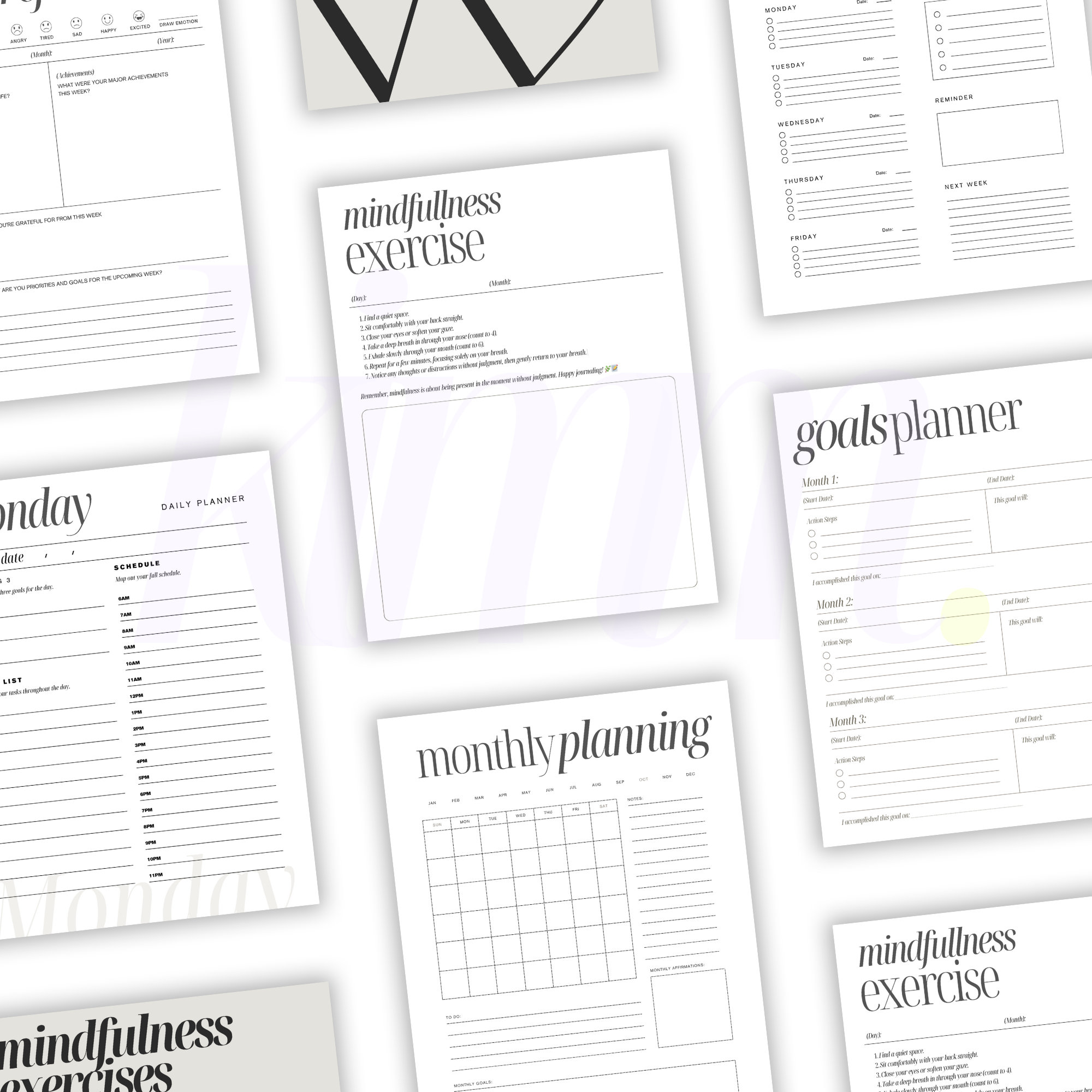 MMR PLR Digital Planner, Canva Template, Resellable Planners for ...