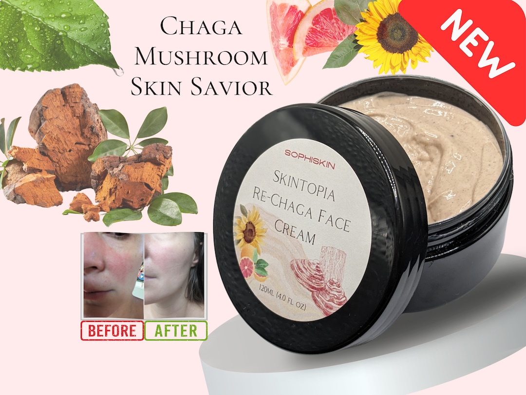 Chaga Mushroom Face Cream, Skin Cell Boosting, Anti-rosacea, Anti ...