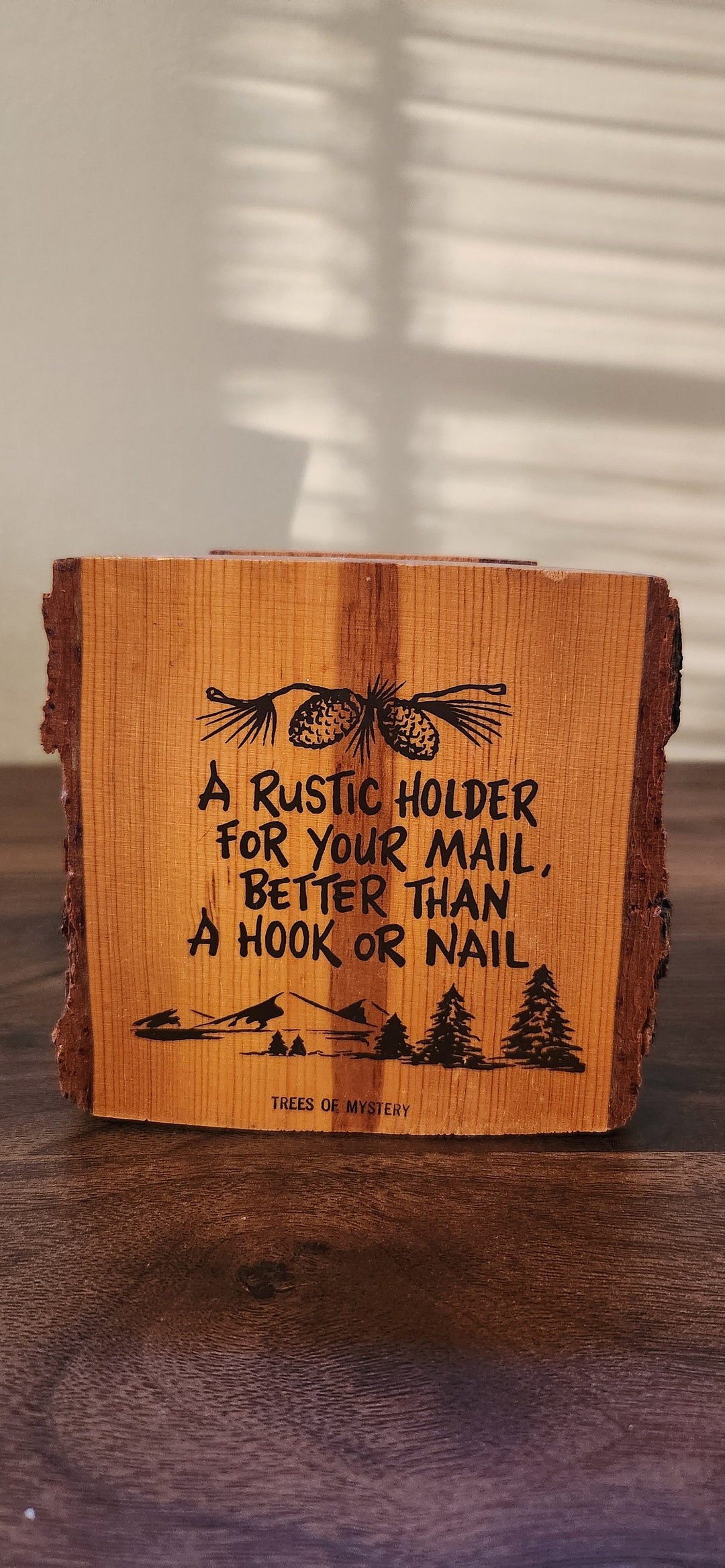 Vintage Rustic Wooden Letter Holder Mail Sorter - Etsy
