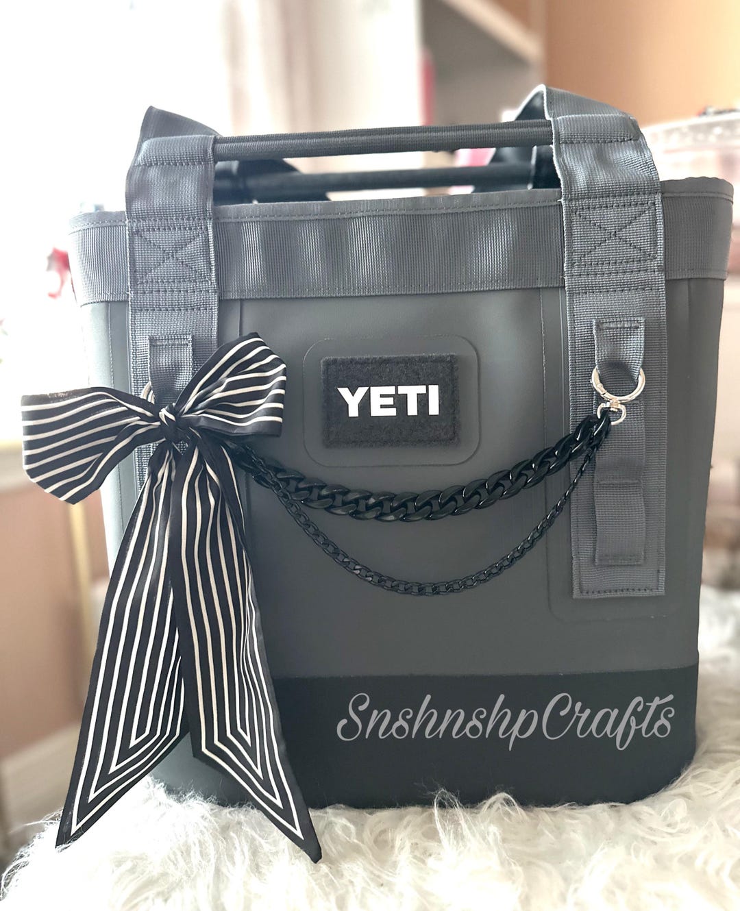 Striped Lines Satin Bow Keychain - Etsy