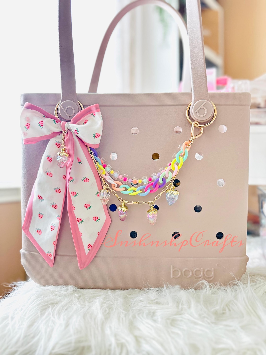 Strawberry Colorful Fun Triple Chain Accessory - Etsy