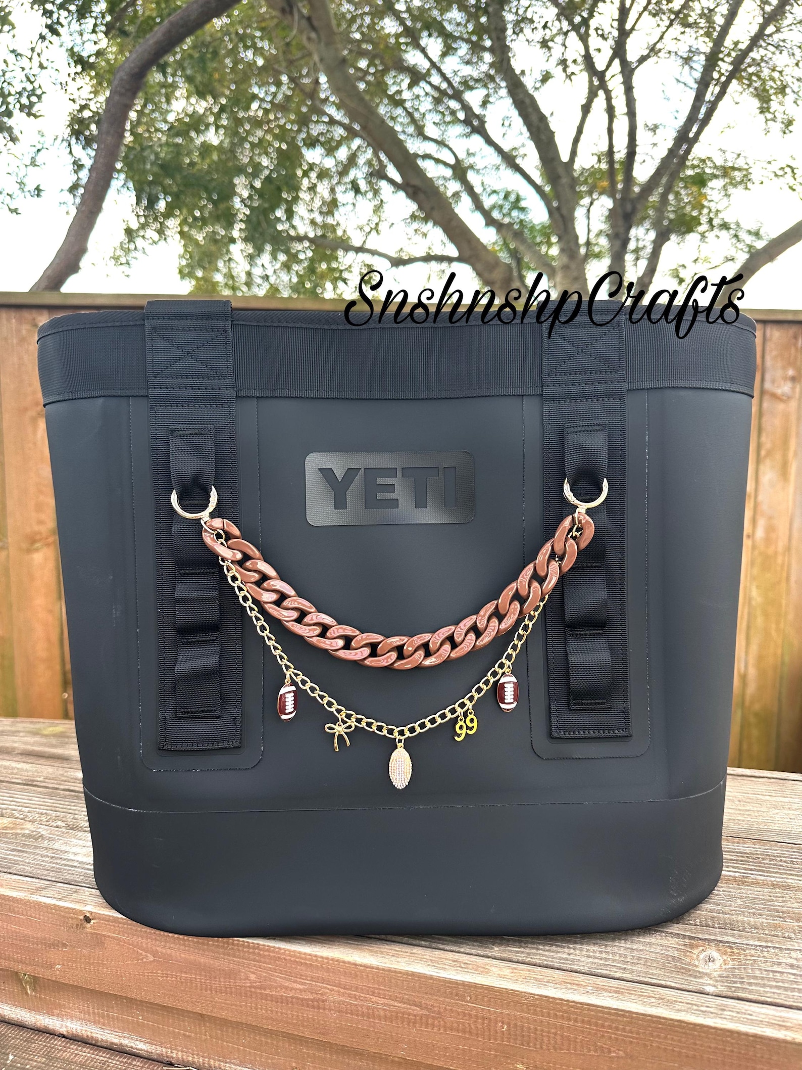 Sports Double Chain Bag Accessory 10” 12” 14” 16” Acrylic Purse Tote ...