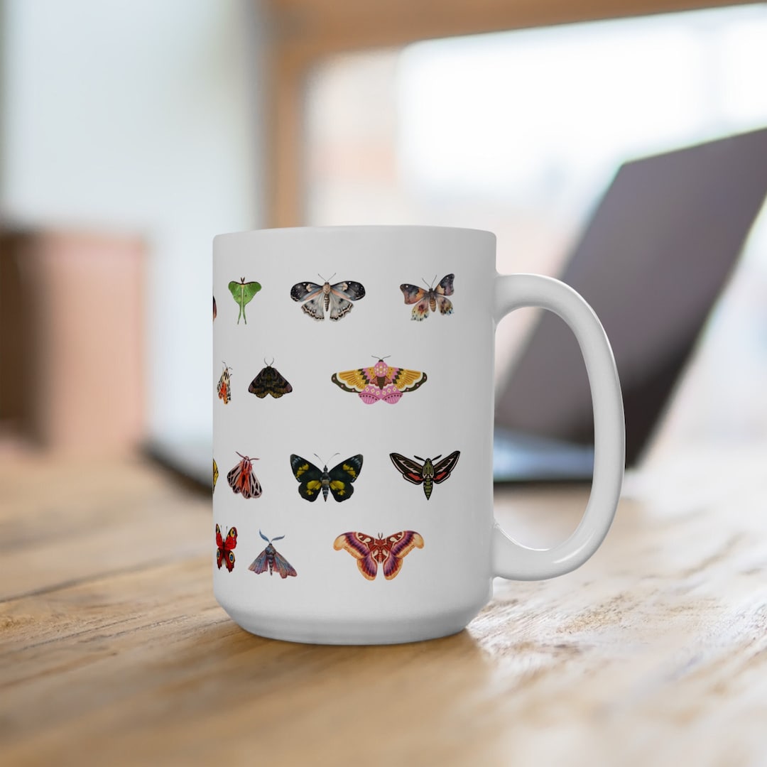 Moth Mug, Luna Moth Mug, Butterfly Mug, Moth Cup, Insect Mug, Spooky ...