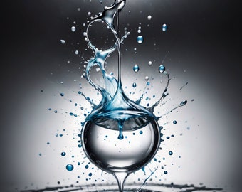 Blue Metallic Silver Drop - Etsy