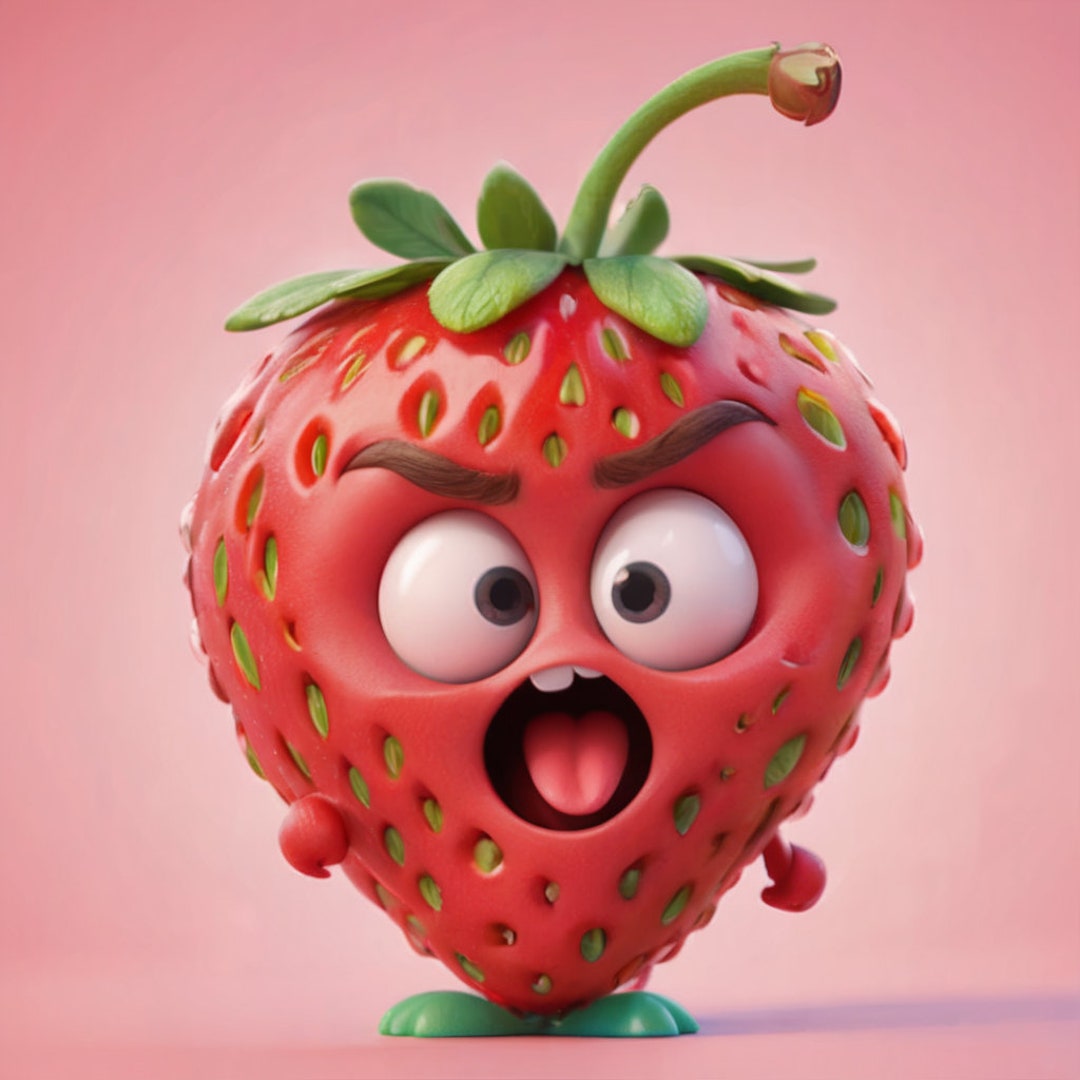 Angry Strawberry - Etsy
