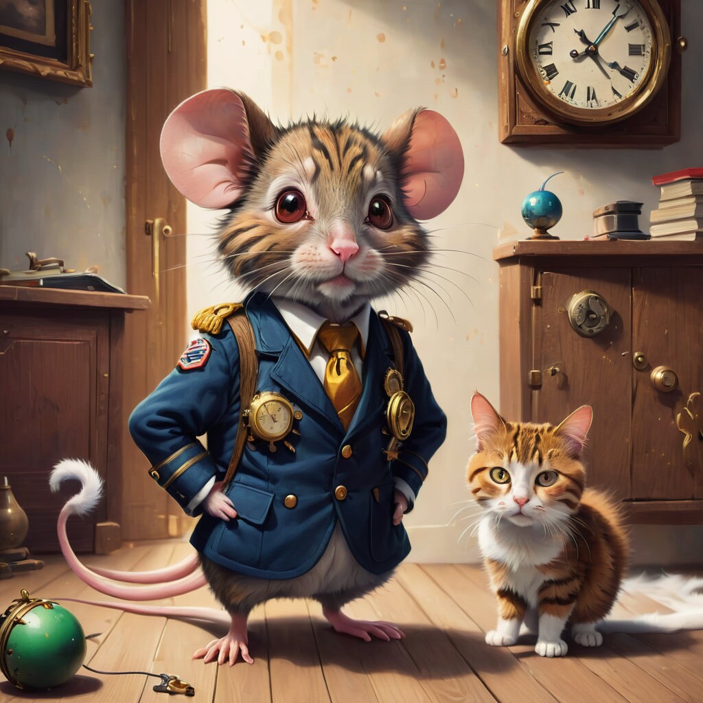 Police Mouse and Cat - Etsy