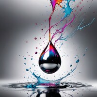 Blue Metallic Silver Drop - Etsy