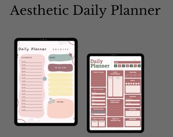 Aesthetic Daily Planner Digital Print - Etsy