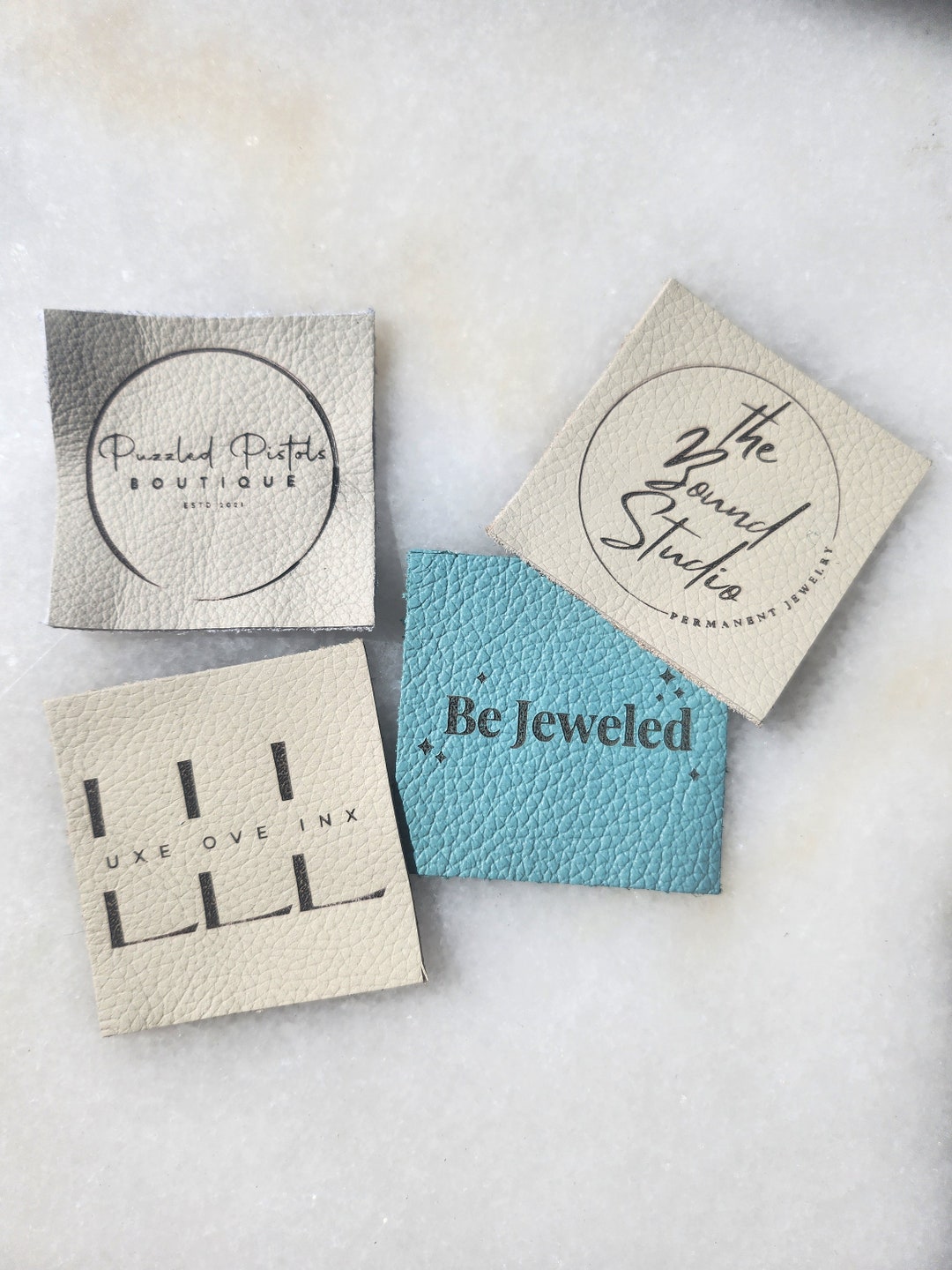 Leather Patch for Permanent Jewelry, Personalized Leather Patch ...