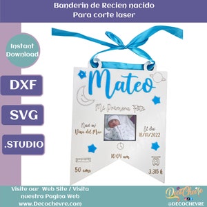 Laser Cut Banner With Photo for Newborn - Etsy