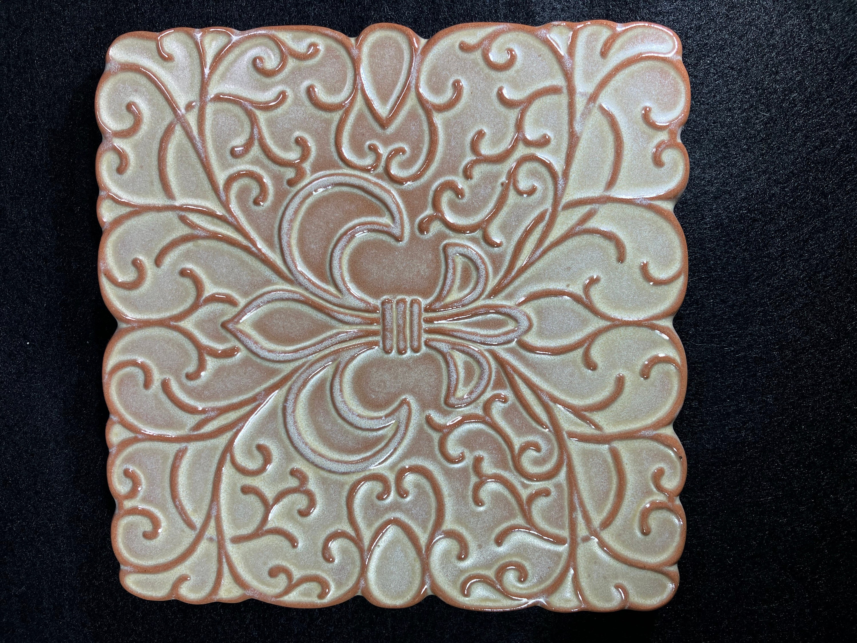 Frankoma Ceramic Trivet Fleur De Lis - Etsy