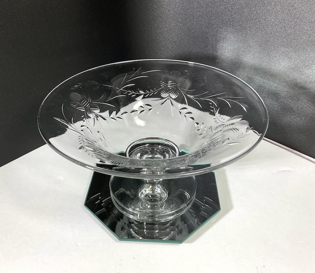 Cut Glass Compote Candy Dish - Etsy