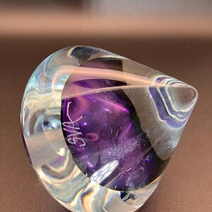SVA NY Art Academy Perfume/paperweight Purple and Clear Glass - Etsy