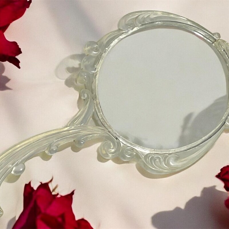 Hand Held Mirror Vintage - Etsy