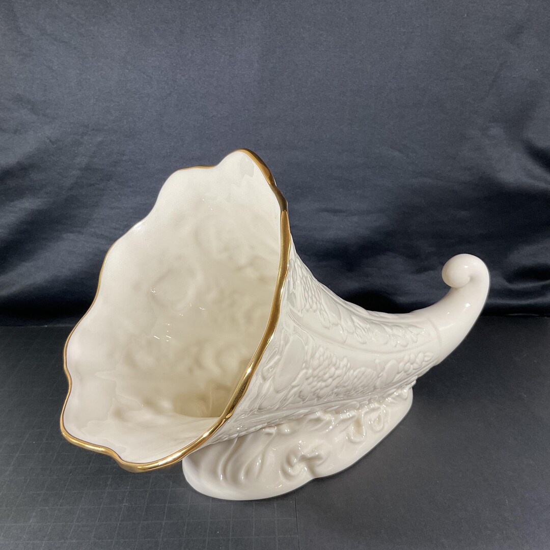 Lenox 12” Porcelain Fruits of Life Cornucopia USA - Etsy