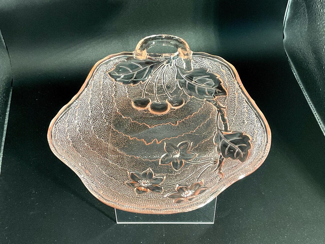 Pink Depression Charlie Cherry Blossom Dish - Etsy
