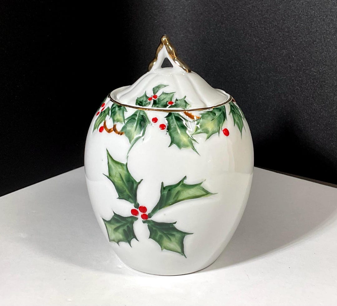 Lefton Holly Garland Jam/ Jelly Jar - Etsy