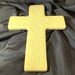 Ceramic Embossed Yellow Glazed Cross - Etsy